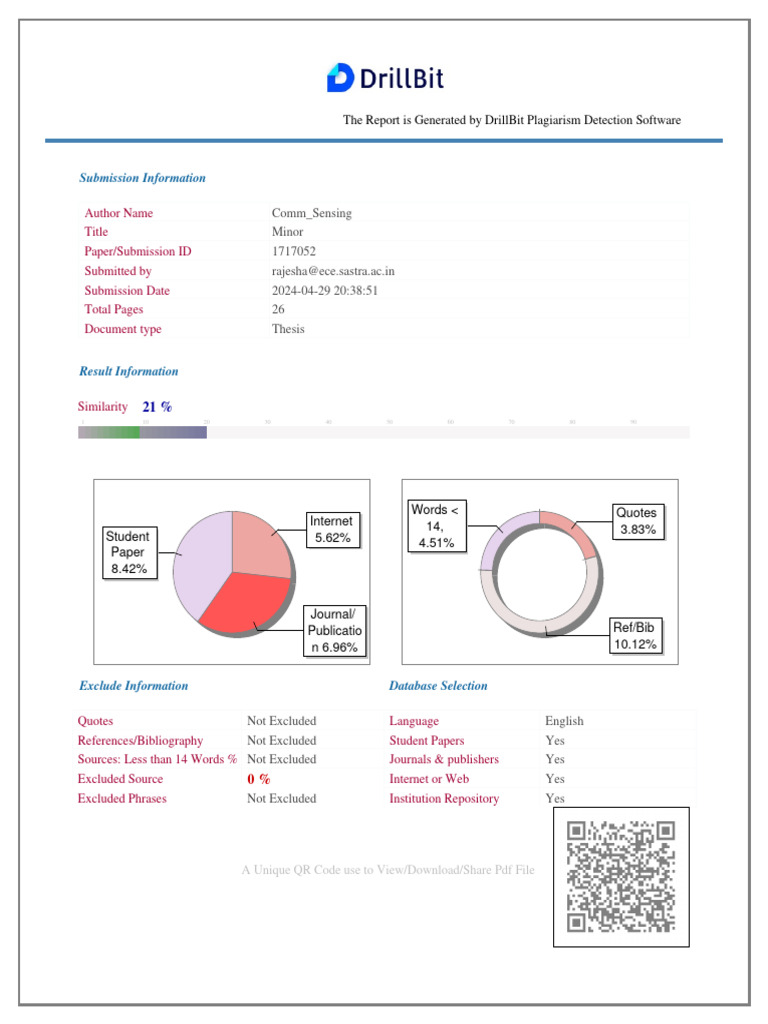 DB Report Comm Sensing | PDF