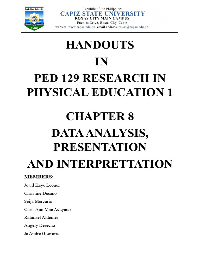 Handouts in Ped 129 Dio | PDF | Statistics | Categorical Variable