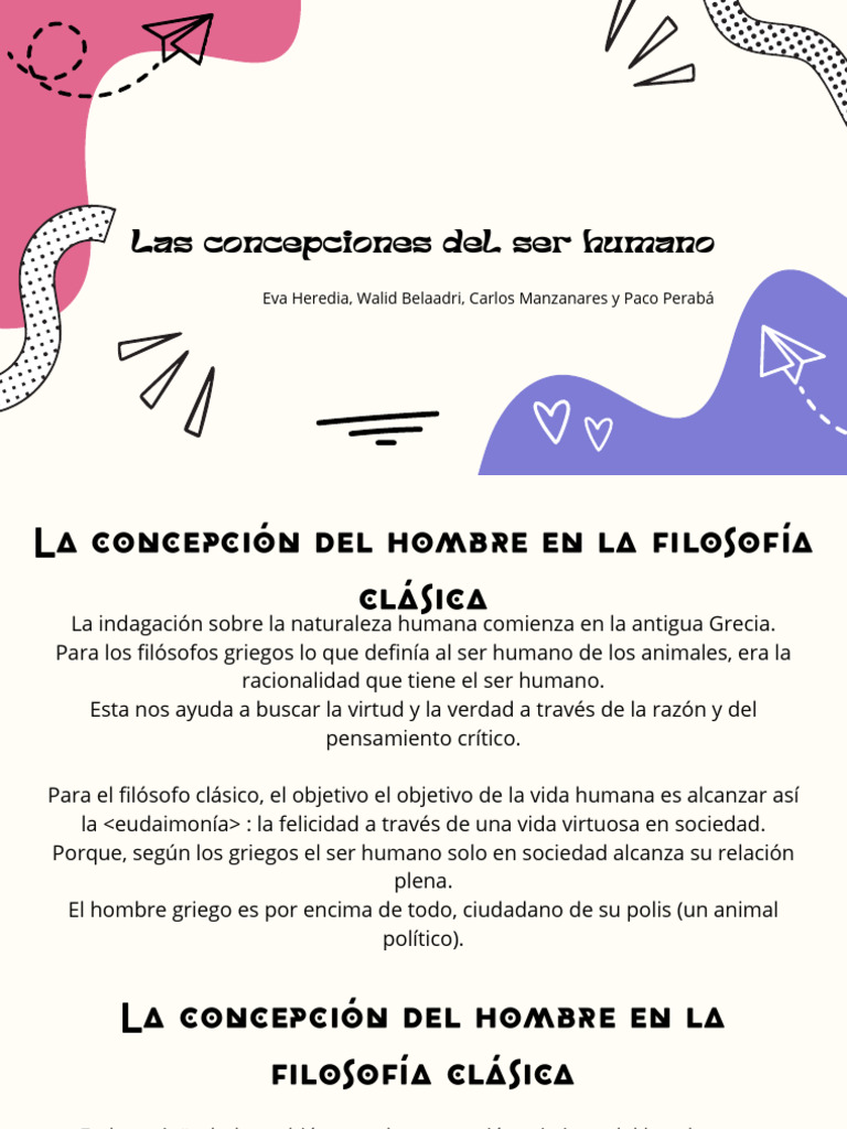 Concepciones del ser humano en filosofía | PDF | Razón | Filosofía ...