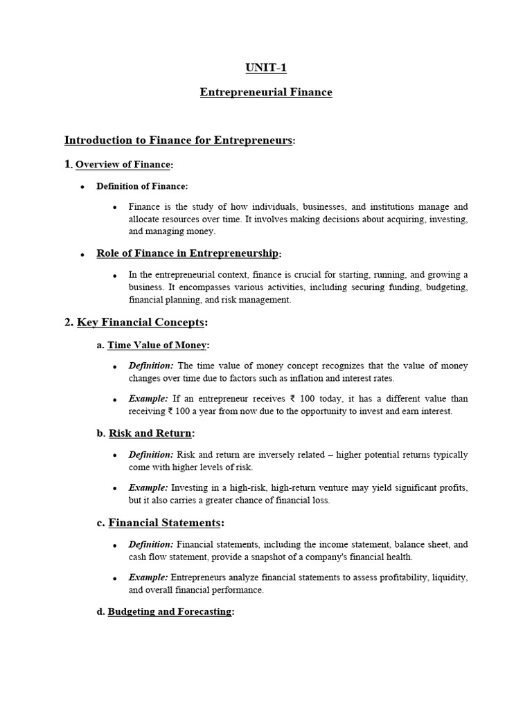 Essentials of Entrepreneurial Finance | PDF | Small Business ...