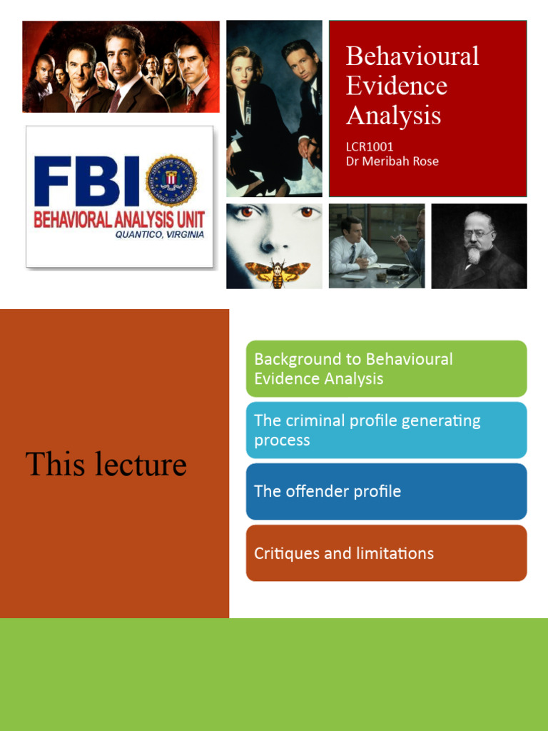 Behavioural Evidence Analysis-2 | PDF | Offender Profiling | Crime Scene