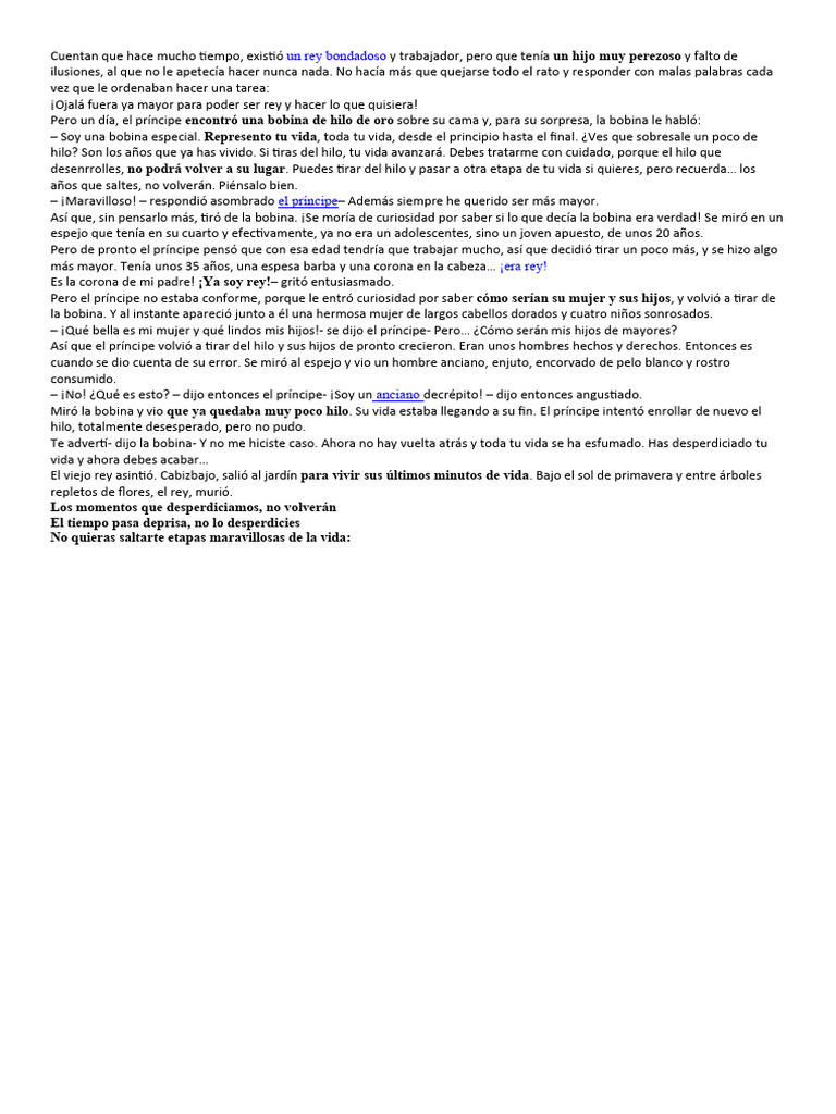Cuentan Que Hace Mucho Tiempo | PDF