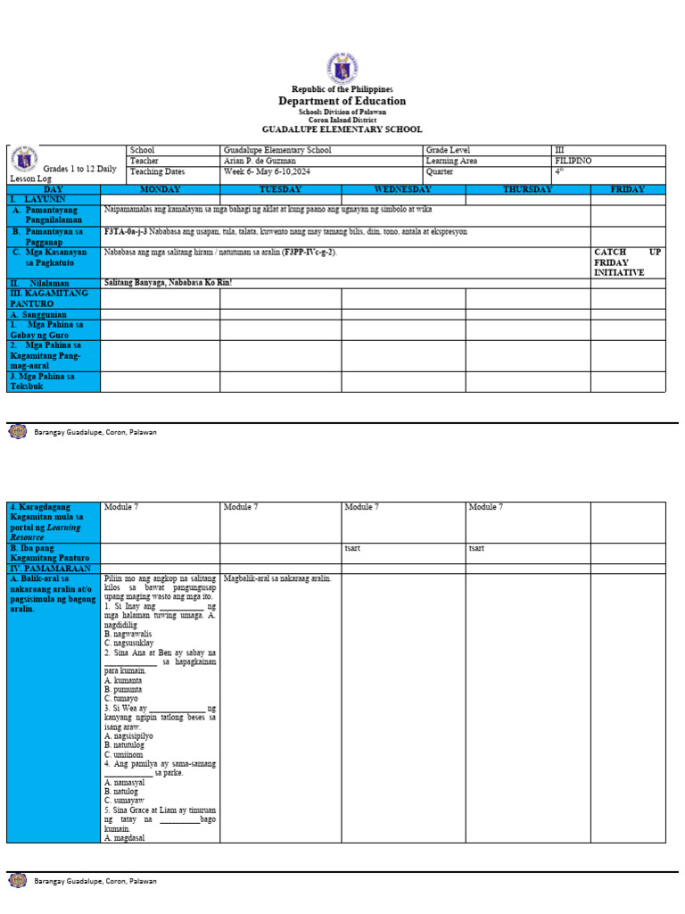 FILIPINO Week 6 | PDF