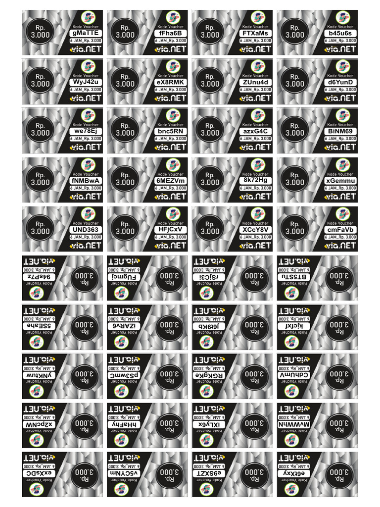 Voucer 3rbu 8lembar A4 | PDF