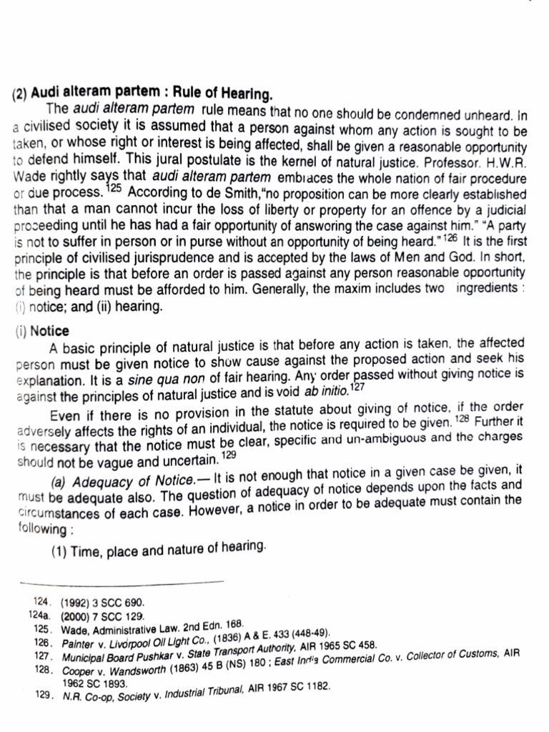 Rule of Fair Hearing - Audi Alteram Partem | Download Free PDF ...