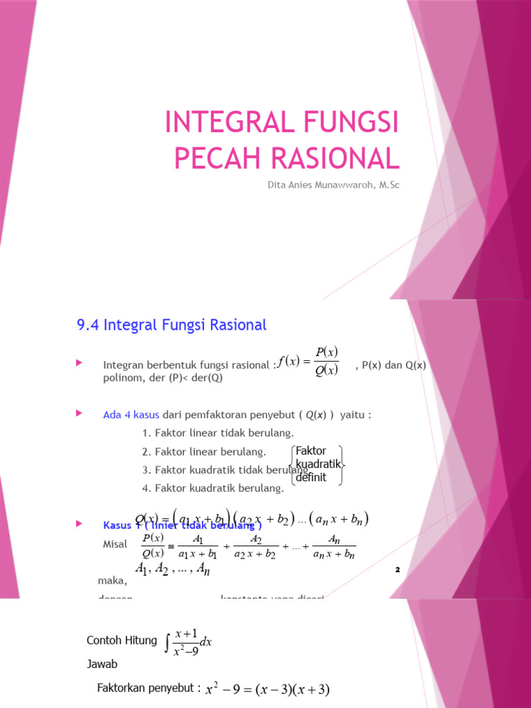 Materi Integral Tak Tentu | PDF