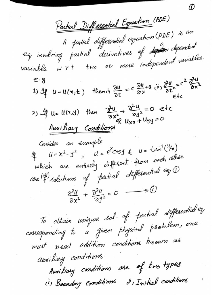 Partial Diff. Eqs | PDF