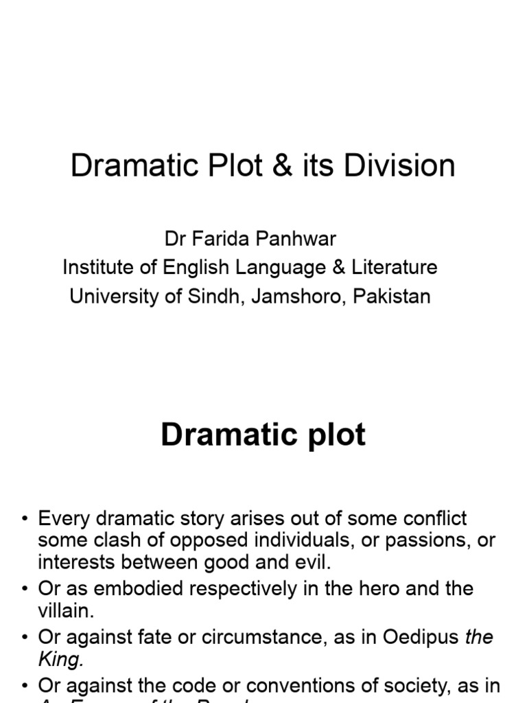 Dramatic Plot & Its Division | PDF | Plot (Narrative) | Characters In ...