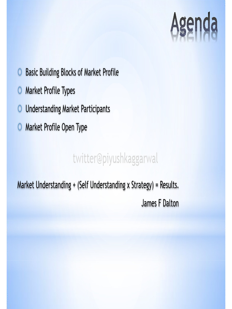 Market Profile Presentation | PDF | Day Trading | Market (Economics)