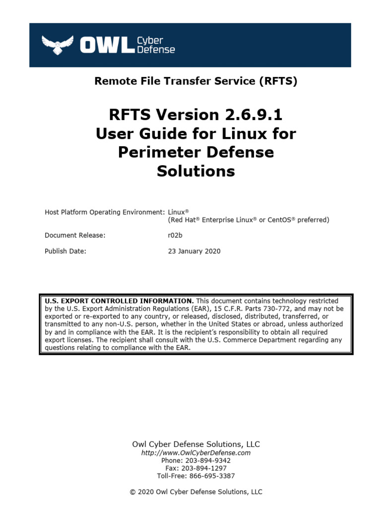 RFTS v2691 PDS r02b | PDF | Port (Computer Networking) | Transmission Control Protocol
