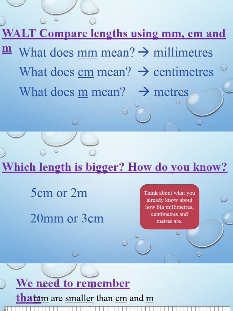 Understanding mm, cm, and m Differences | PDF | Metre | Distance