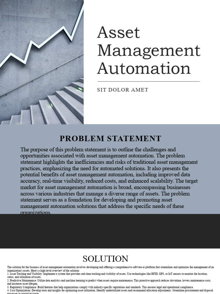 Asset Management Automation Solutions | PDF | Automation | Subscription ...