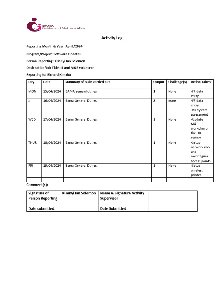 Activity Log | PDF | Computing | Computer Science
