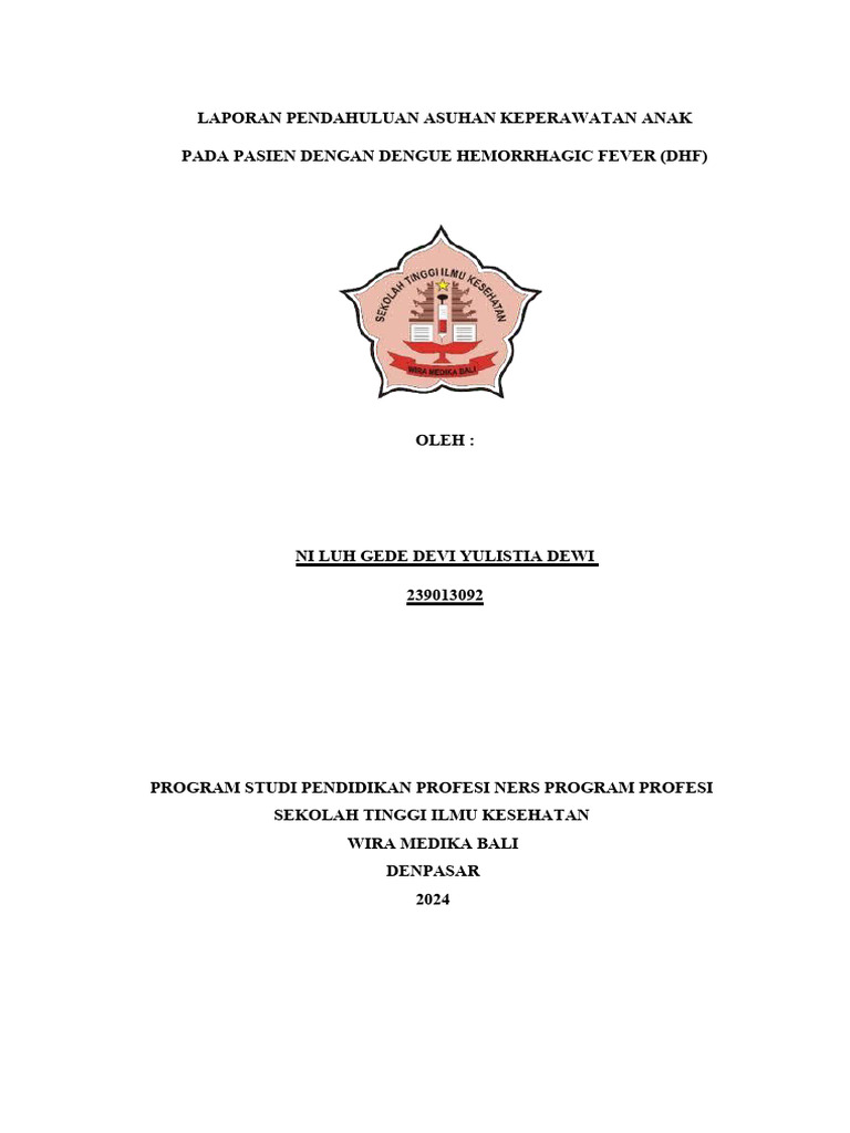 Asuhan Keperawatan Anak dengan DHF | PDF