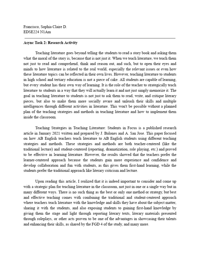 FRANCISCO, SOPHIA CLAIRE D. - Async Task 2 - Research Activity | PDF ...