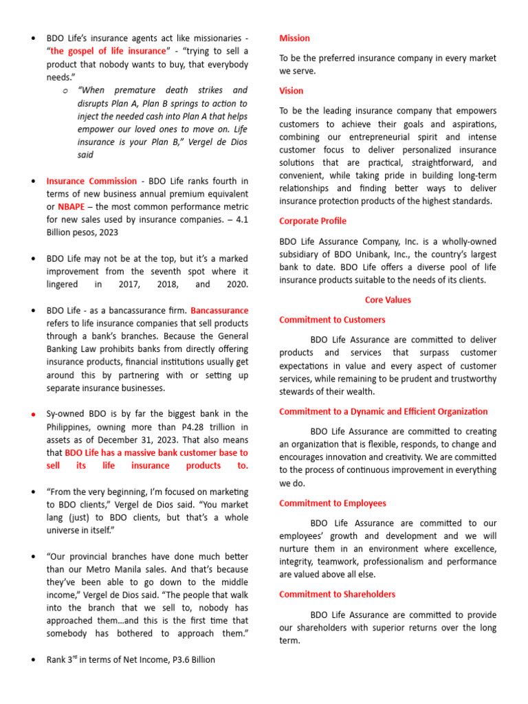 BDO Life Reviewer | PDF | Debt | Insurance