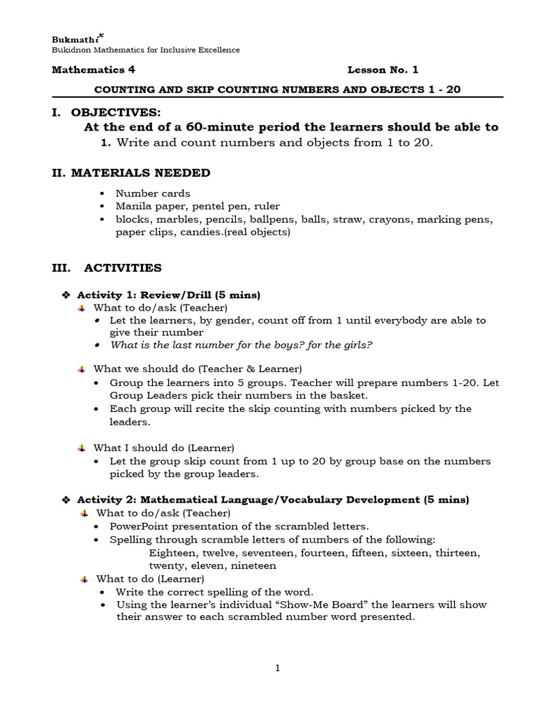 Lesson 1 - Bukmathix | PDF | Cognitive Science | Human Communication