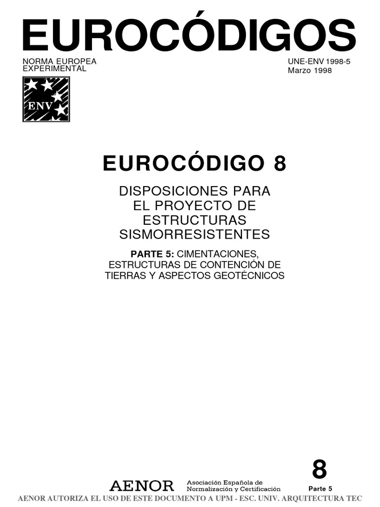 Eurocodigo8 Parte5 | PDF | Fundación (Ingeniería) | Temblores