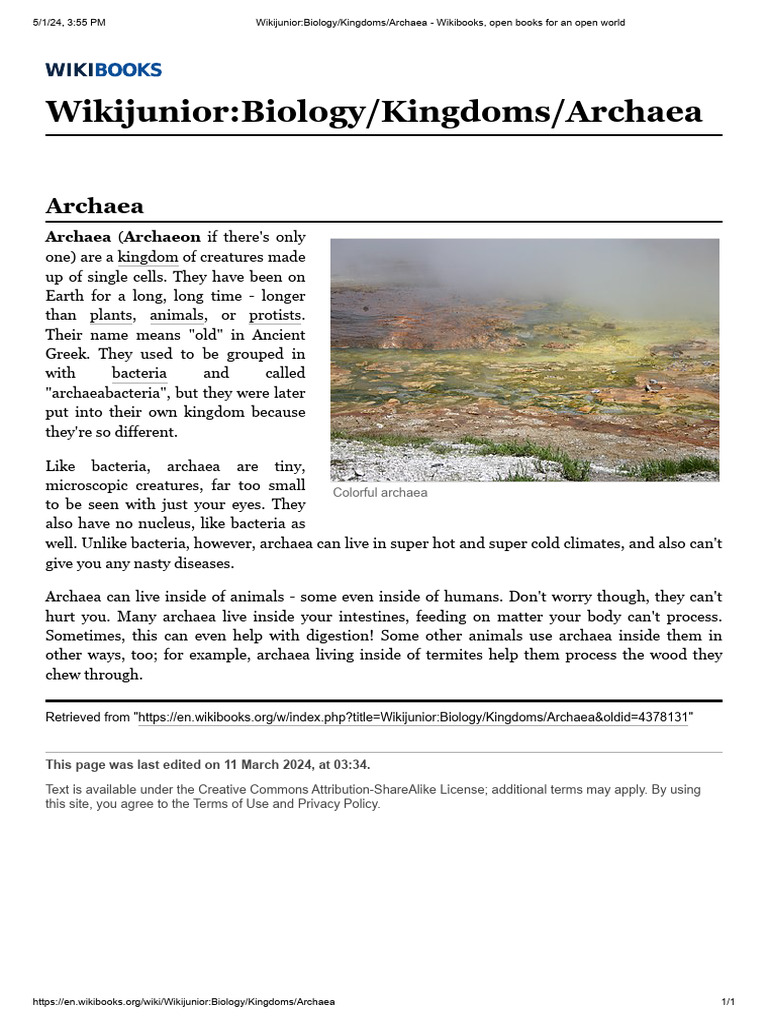 Wikijunior - Biology - Kingdoms - Archaea - Wikibooks, Open Books For ...