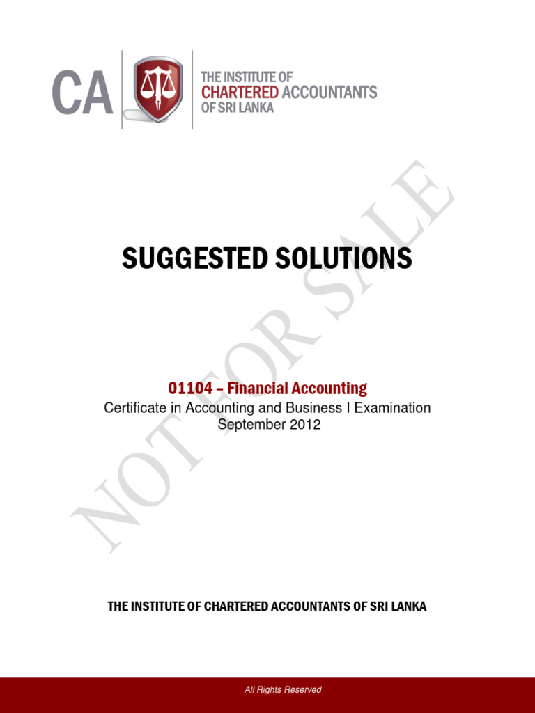 Ans Cabi - 2012 - Fa | PDF | Debits And Credits | Expense