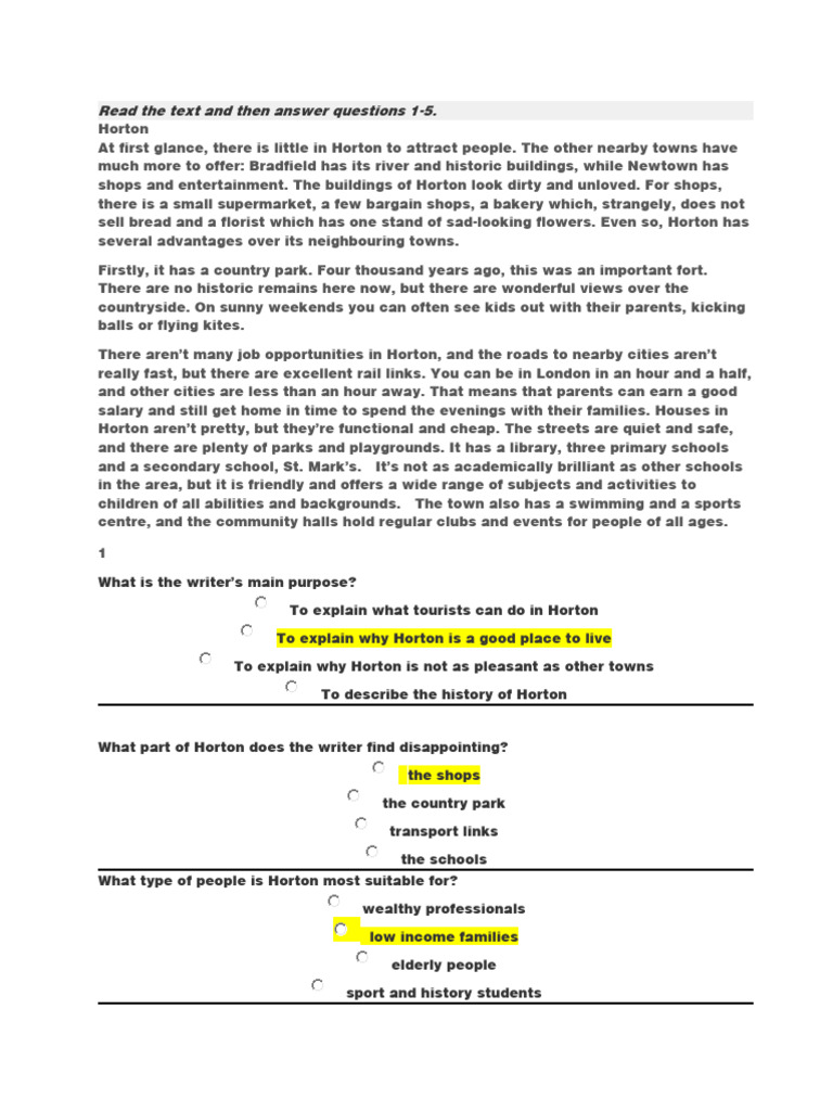 Answer PET Sample 2 Site | PDF