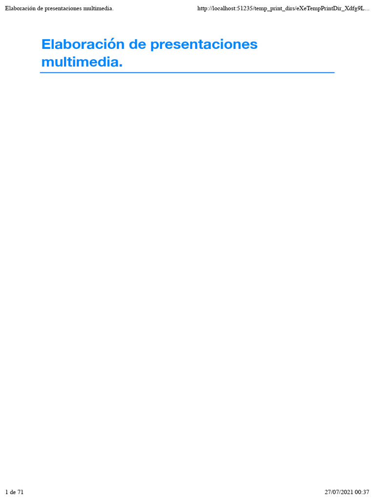 Guía para Presentaciones Multimedia | PDF | Microsoft PowerPoint | Multimedia