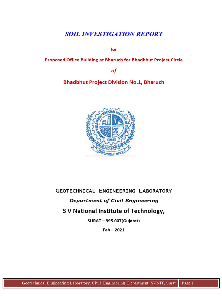 Bharuch Bhadbhut Project SBC Report | PDF | Geotechnical Engineering ...