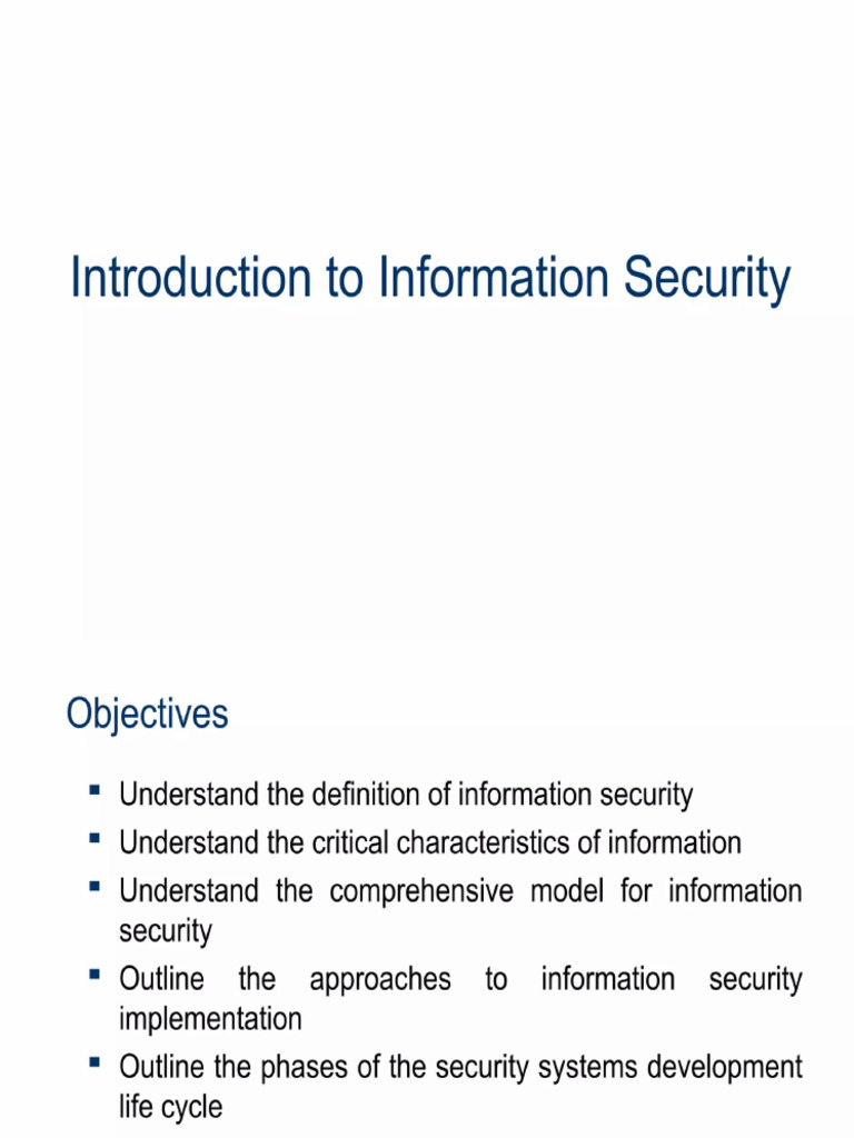 Introduction To Information Security | PDF