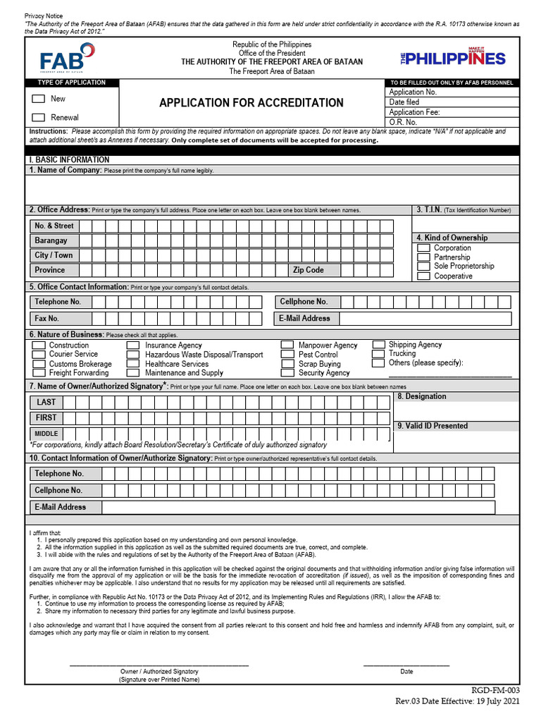 AFAB Accreditation Application Guidelines | PDF | Business