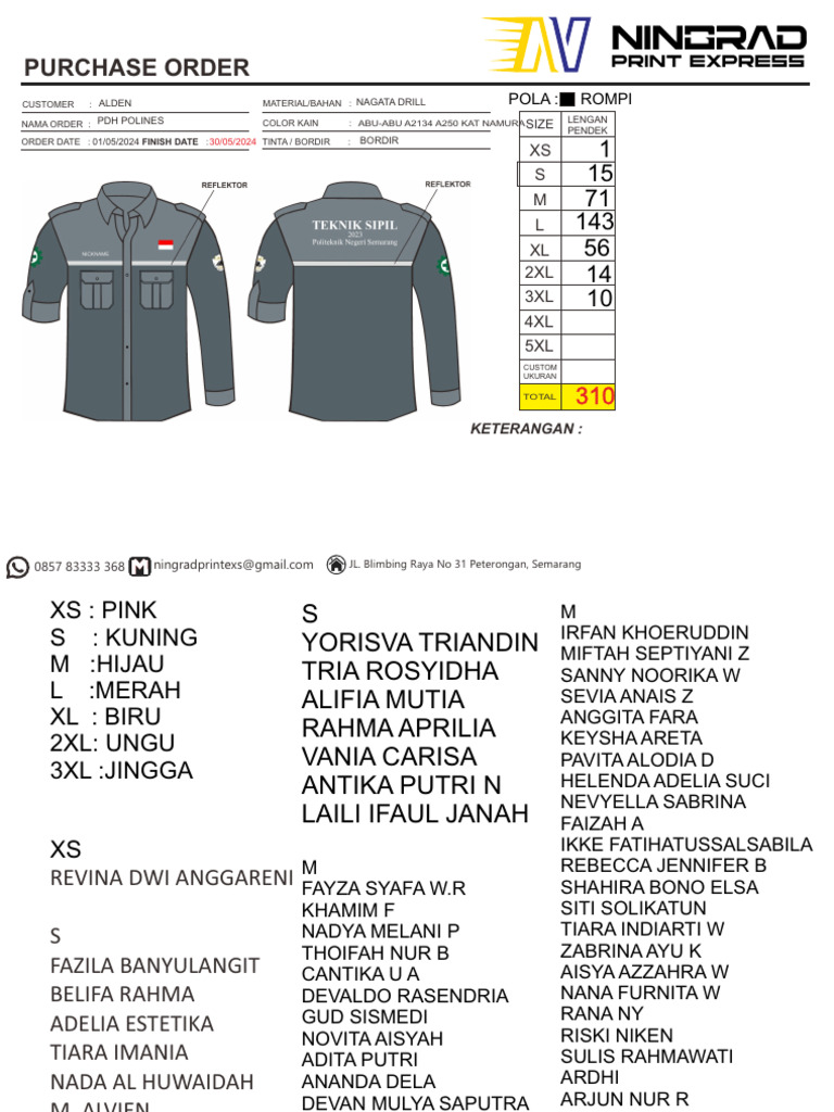 Purchase Order Template for Printing | PDF