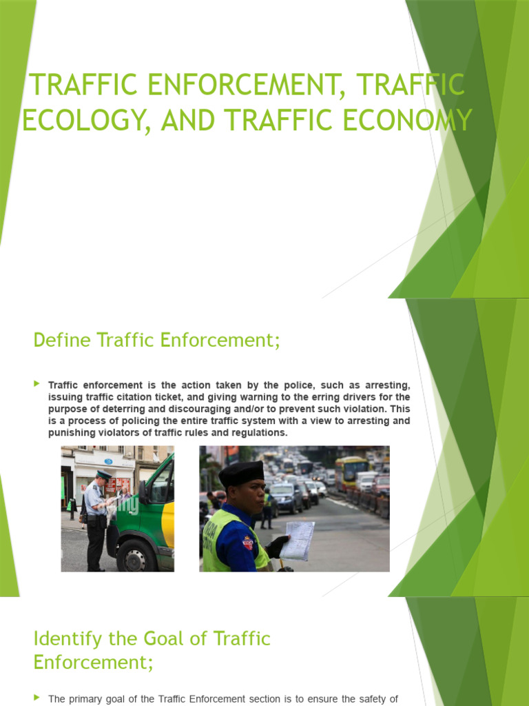 Traffic Enforcement and Ecology Overview | PDF | Arrest | Police
