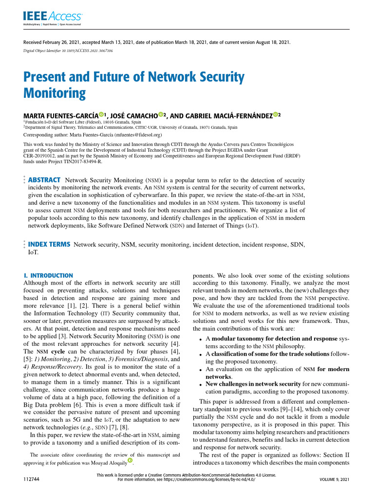 Present and Future of Network Security Monitoring | PDF | Parsing | Computer Network
