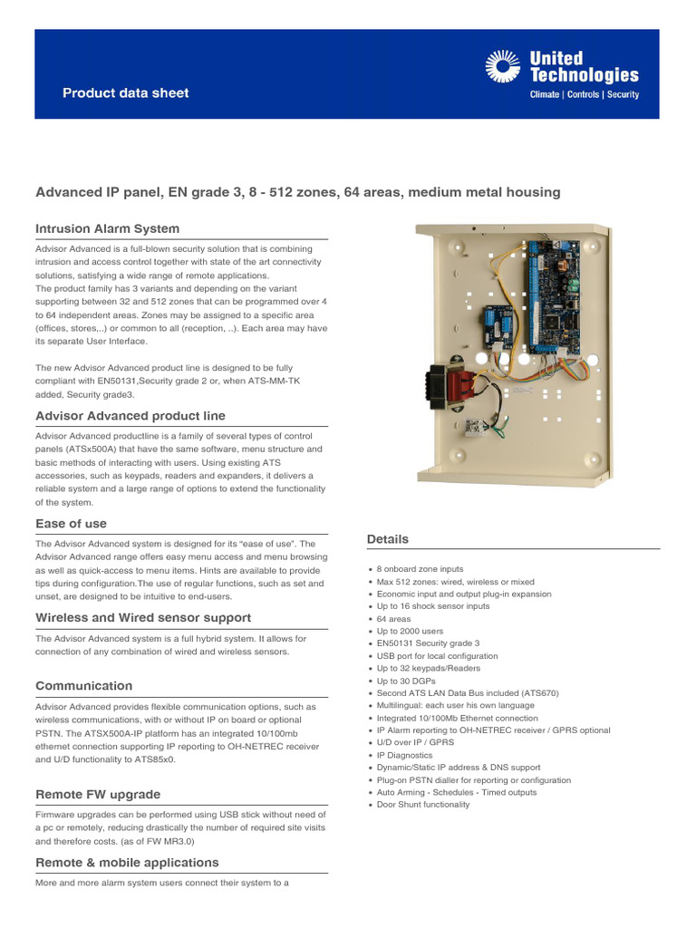 5 - ATS4500A-IP-MM IP Ana Kontrol Paneli | Download Free PDF | Access Control | Security Alarm