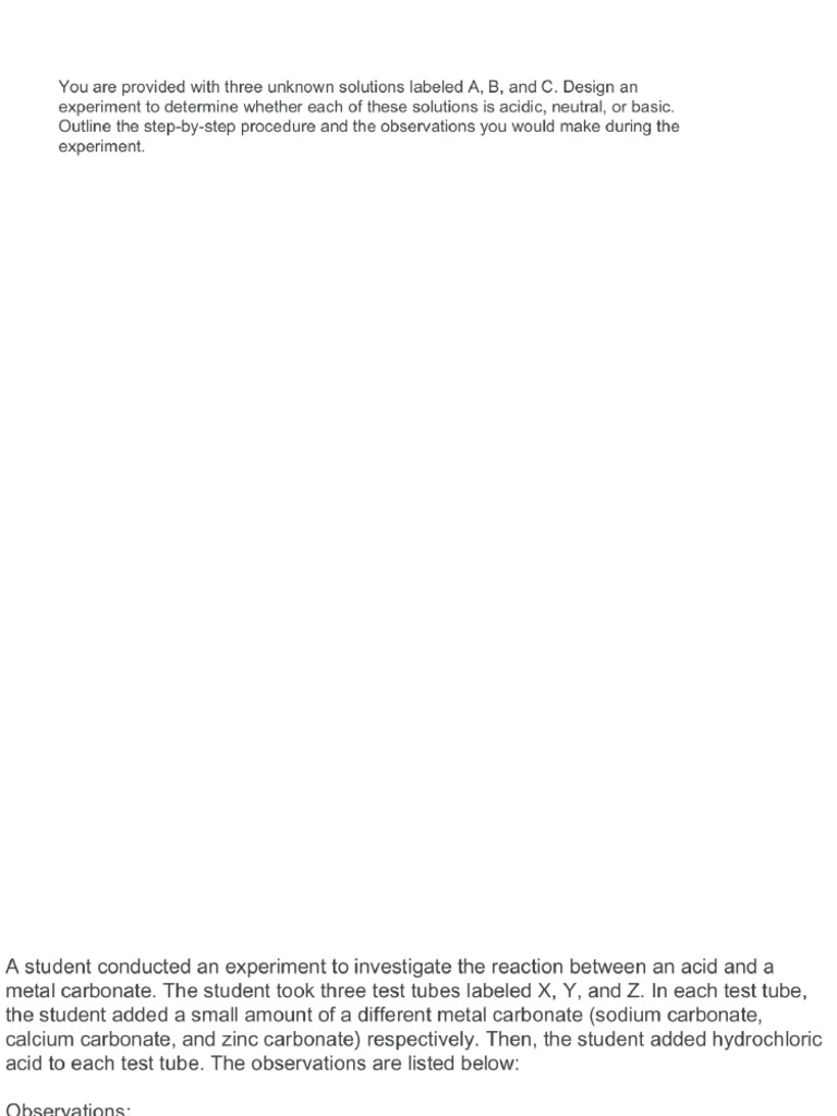 Acid Base Questions | PDF