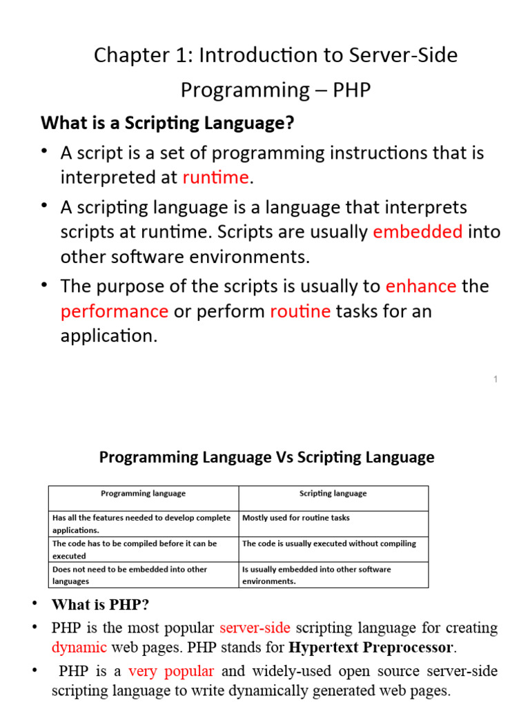 Introduction to PHP Server-Side Scripting | PDF | Php | Dynamic Web Page