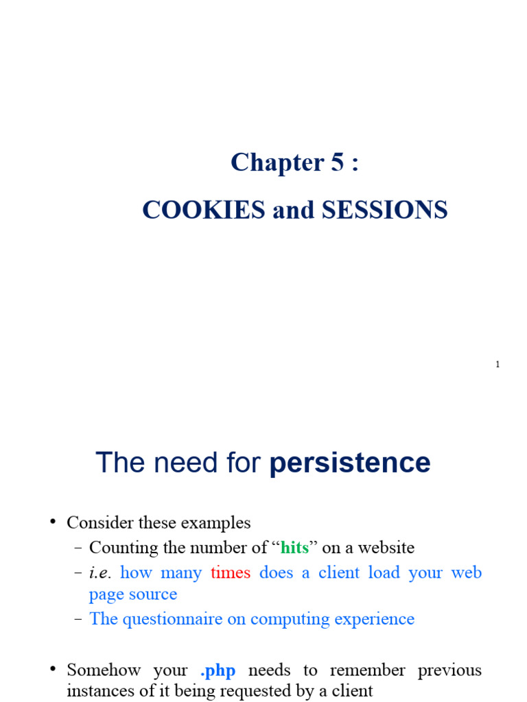 Advanced IP-Chapter-5 - Lect-11-PHP Cookies & Sessions | PDF | Http Cookie | Networking