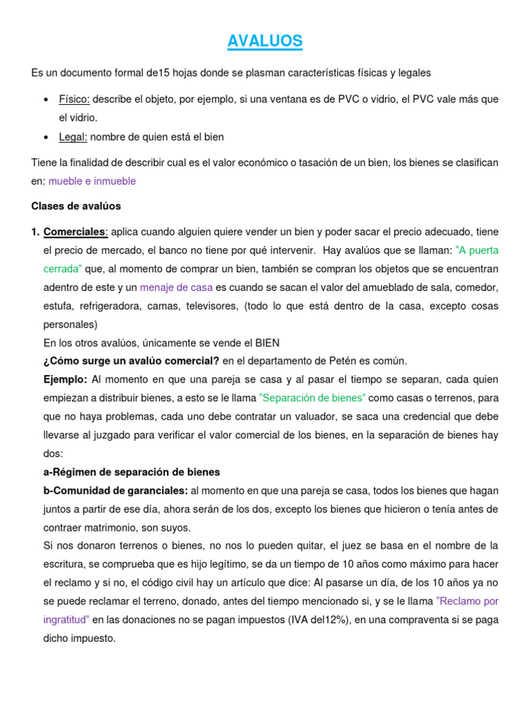 AVALUOS | PDF | Business | Marketing