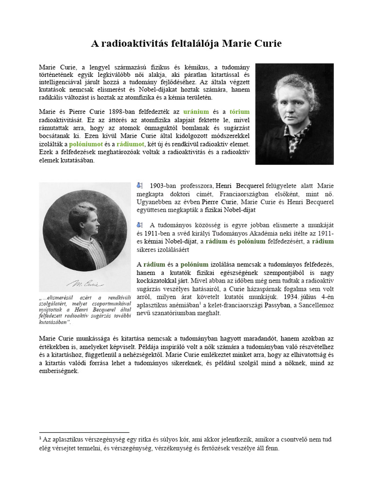 WO03 - Marie Curie | PDF
