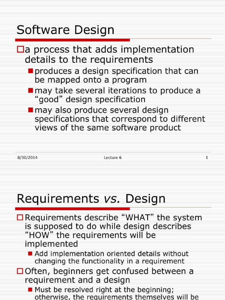 Prelim Lecture 3b Software Design | PDF
