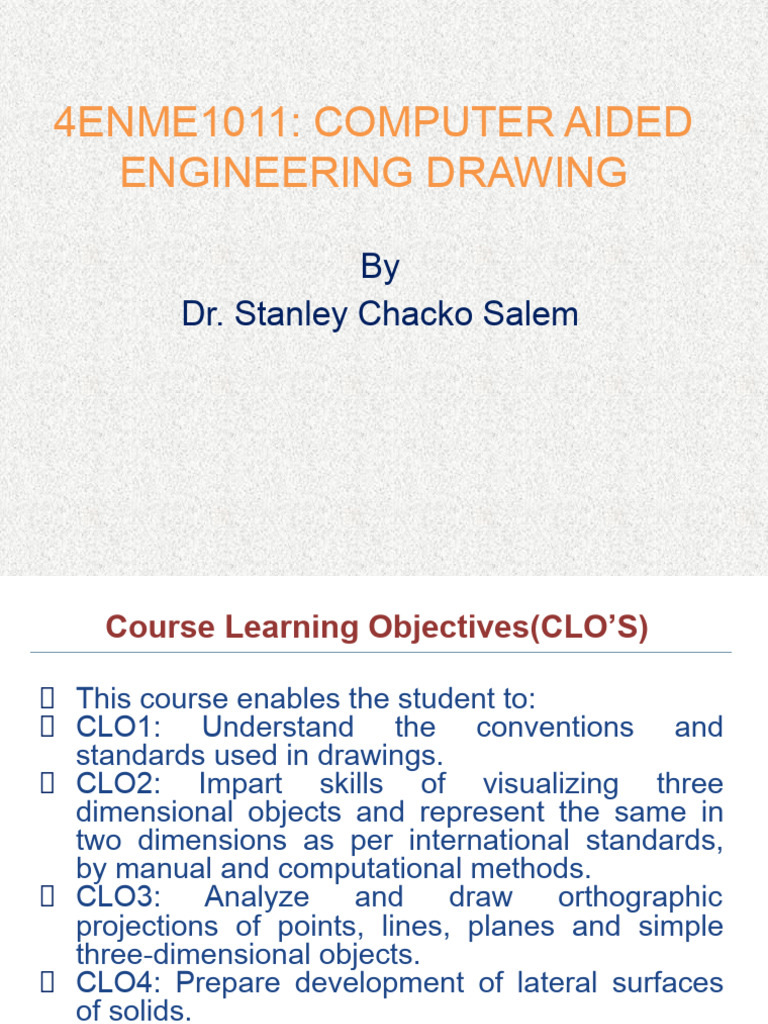 Module 1 - 2 - 4ENME1011 - COMPUTER AIDED ENGINEERING DRAWING - 2023-24 - IISem - V6 | PDF ...