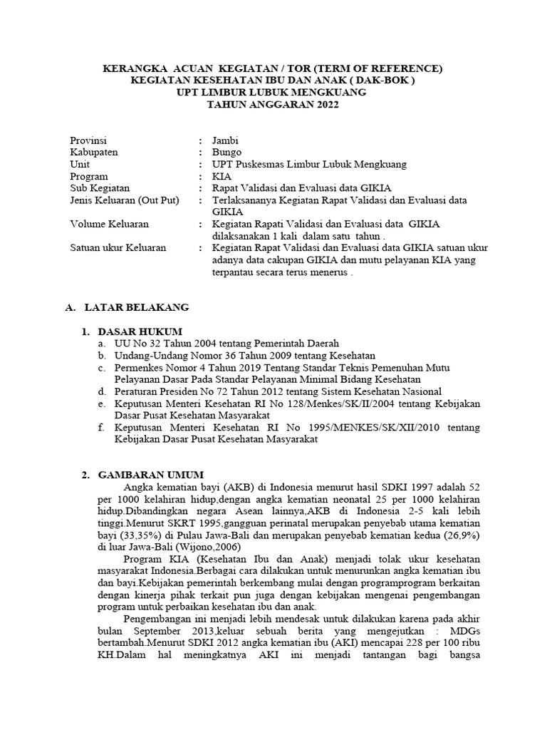 Tor Rakoord Validasi Dan Evaluasi Data PWS Kia | PDF