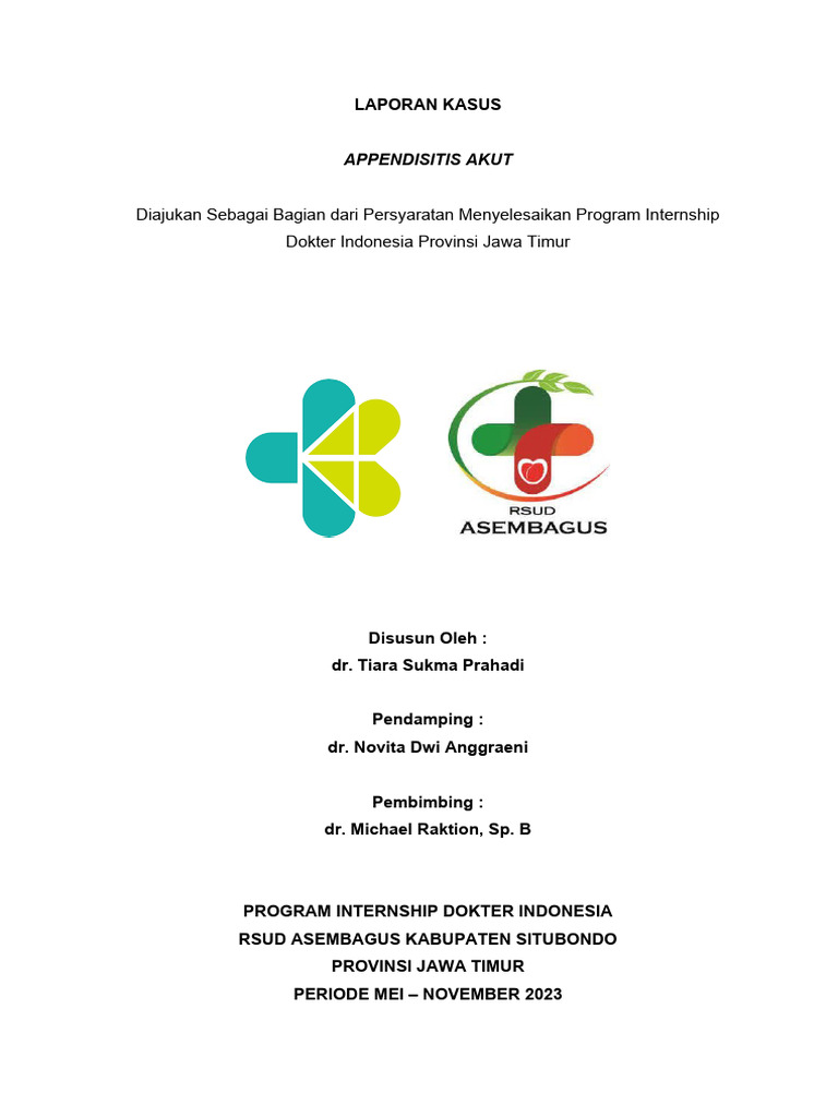 Lapsus Appendisitis Akut Lapsus 2024 | PDF