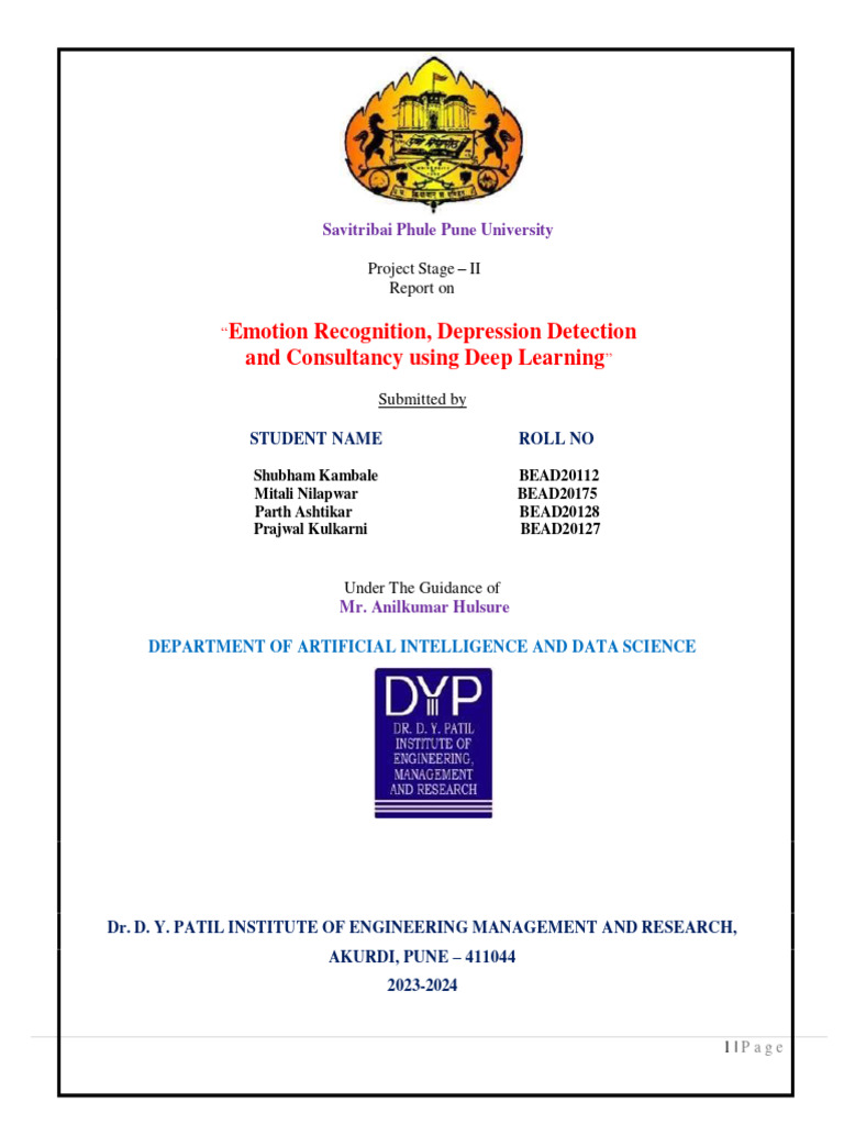 Phase 2 Final Report Depression Detection | Download Free PDF ...