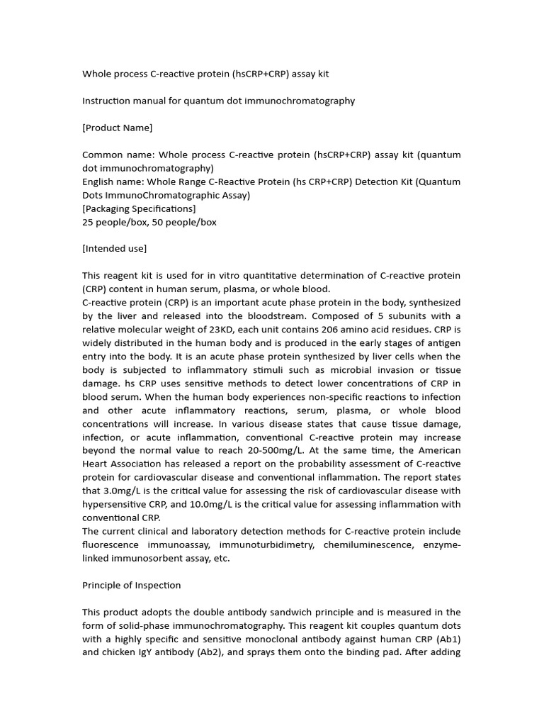 CRP | PDF | C Reactive Protein | Inflammation
