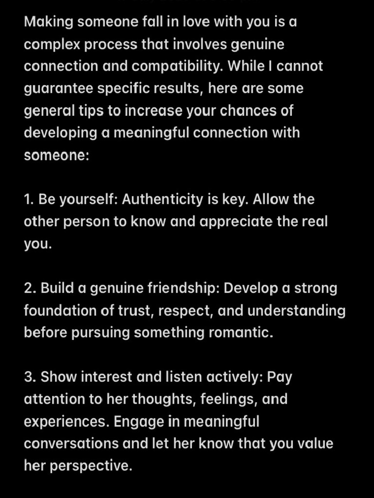 Making Someone Fall in Love With You Is A Complex Process That Involves ...