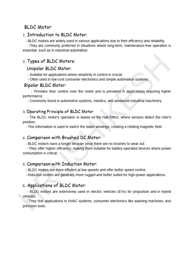 Ecm Unit 6 Notes | PDF | Electric Motor | Mechanical Engineering