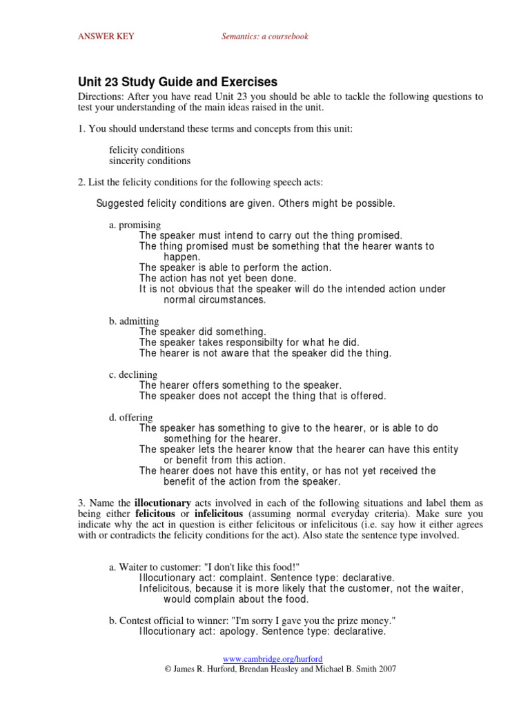 Unit 23 Study Guide and Exercises | PDF | Truth | Human Communication