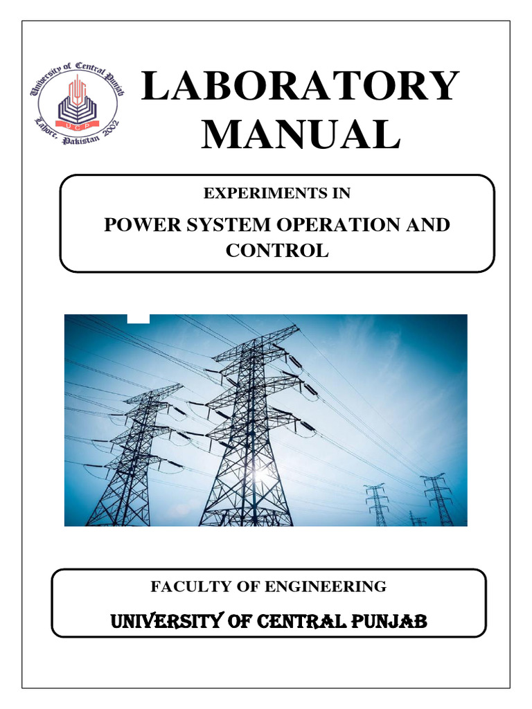 PEN4251 - Power System Operation & Control Lab Manual | PDF | Matlab | Demand