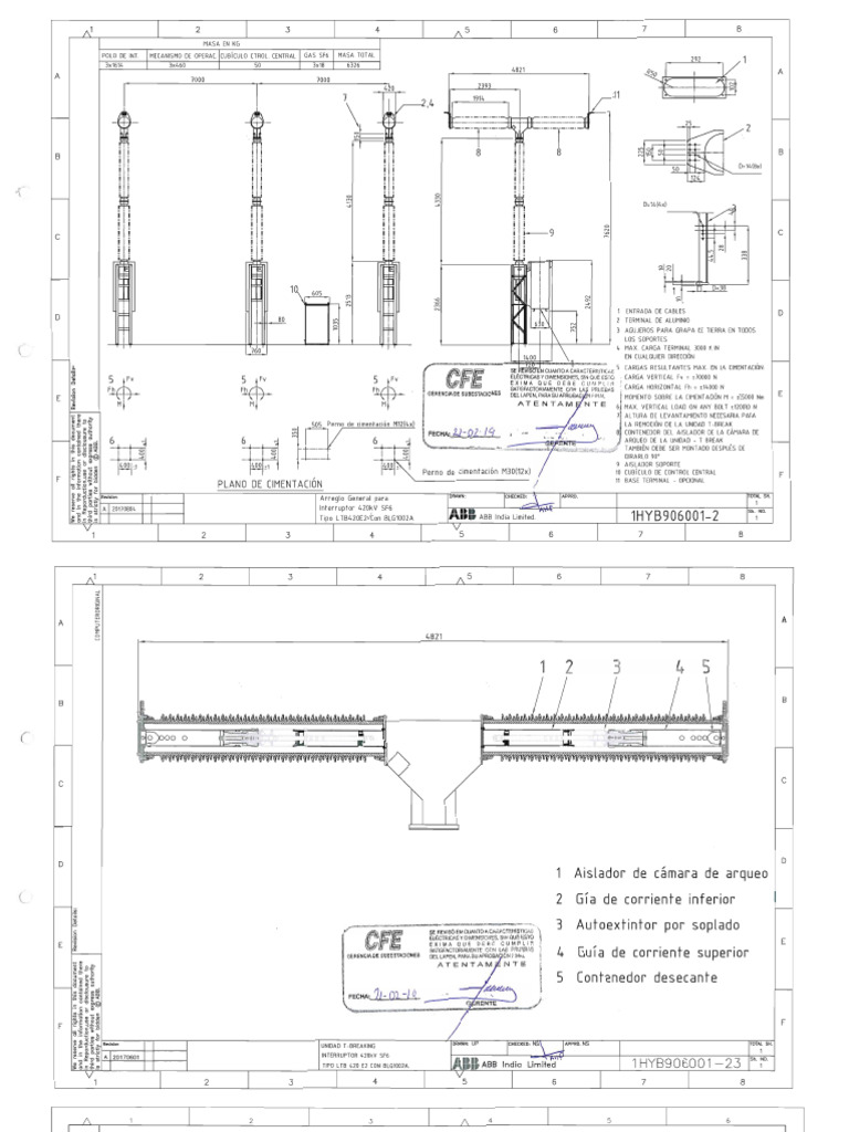 Dibujo Interruptor de Potencia LTB 420 (IN) | PDF