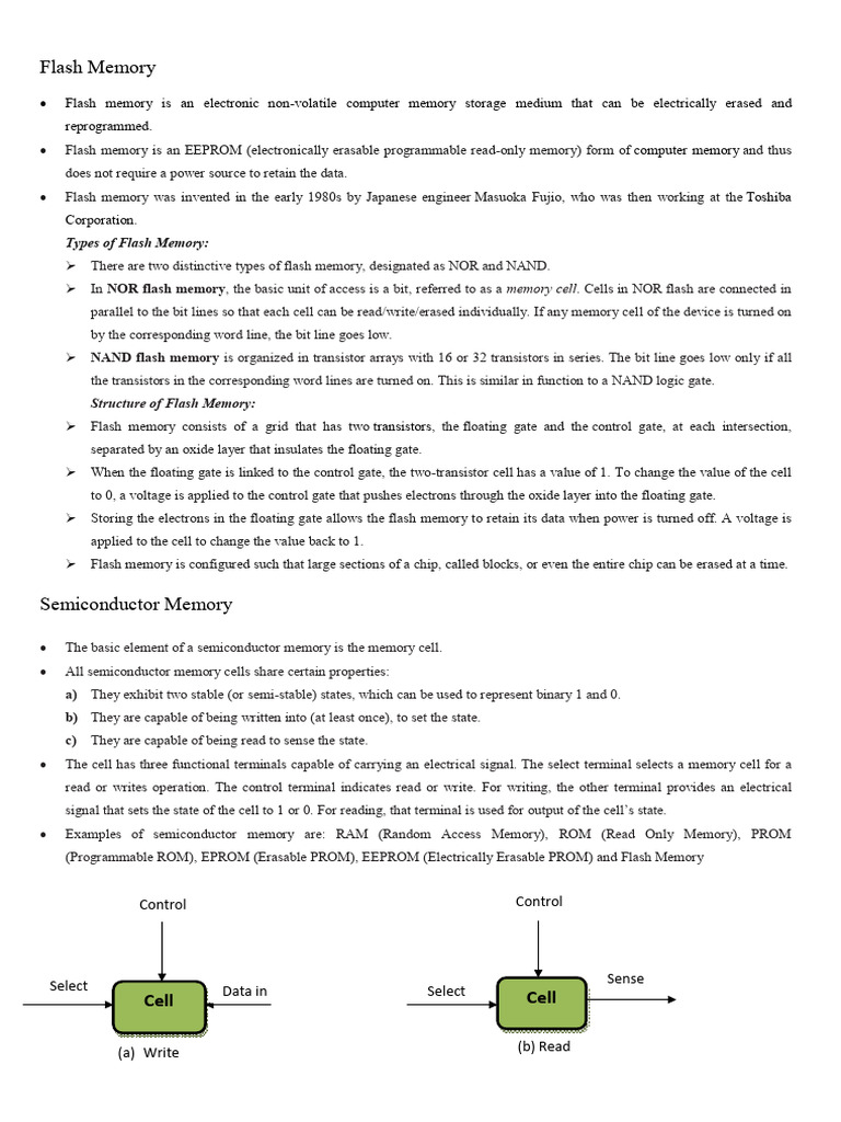 Memory | PDF | Flash Memory | Computer Memory